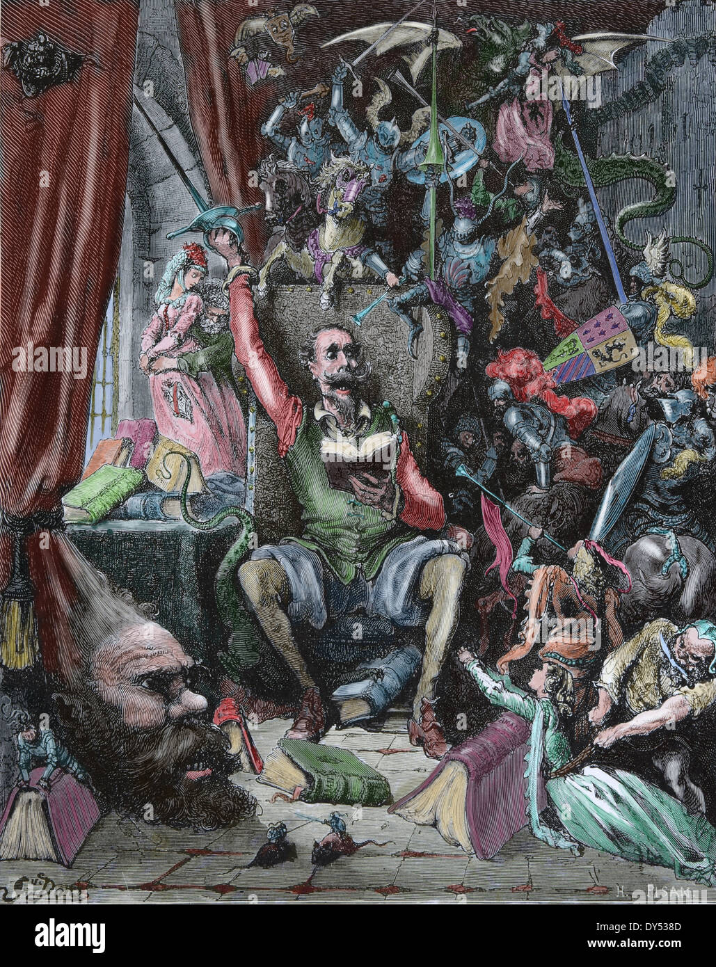Don quixote illustration gustave dore hi-res stock photography and ...