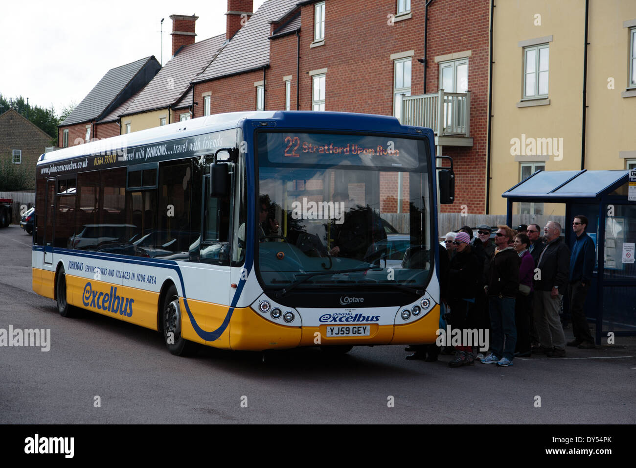 modern single deck bus Stock Photo - Alamy