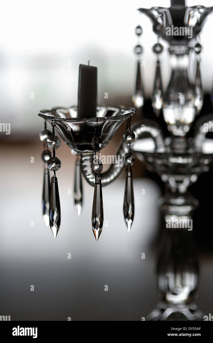 Bedroom interior closeup antique candlestick Stock Photo - Alamy