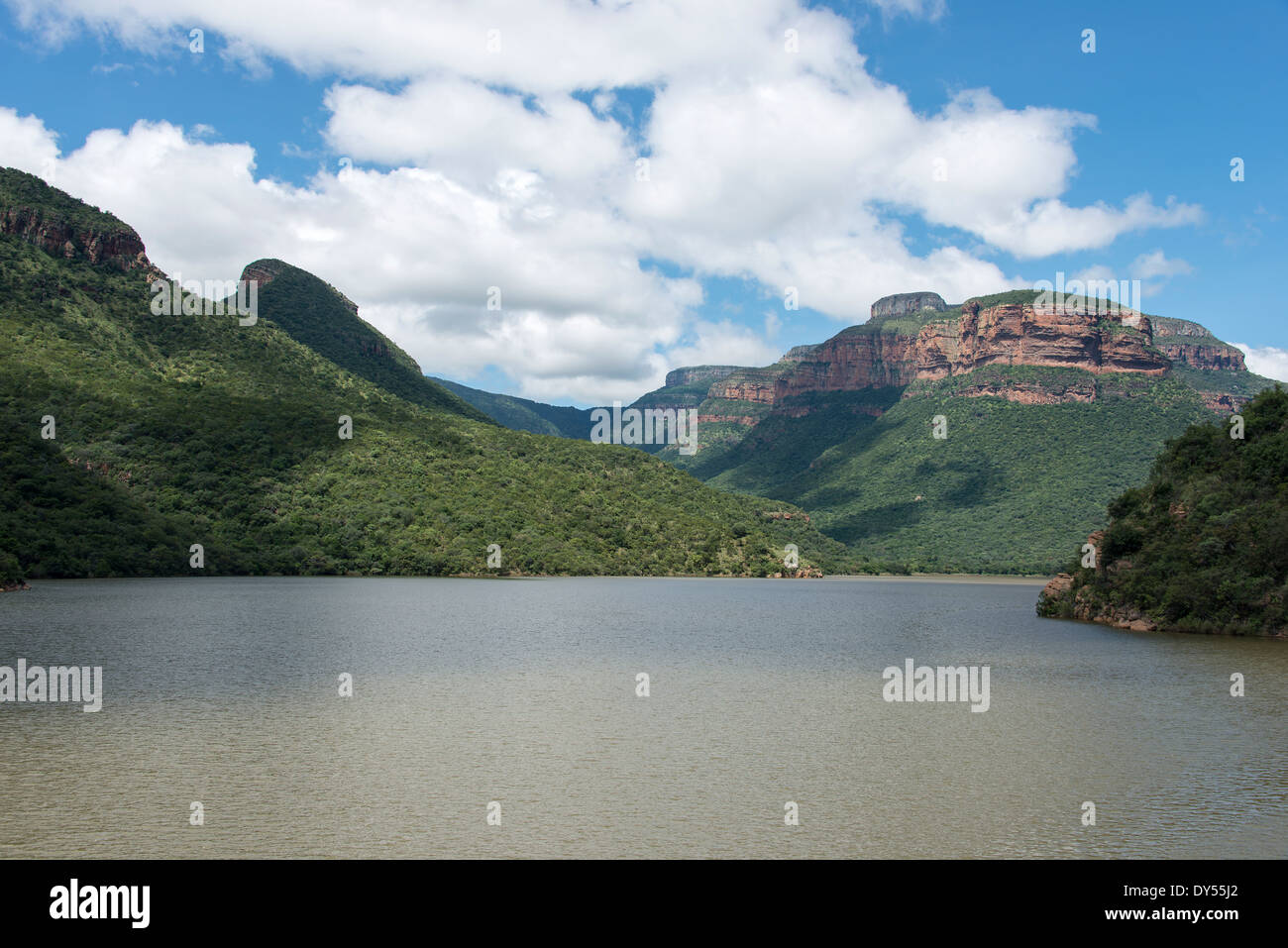 the swadini dam near the blyde river with the dragensberg as background ...