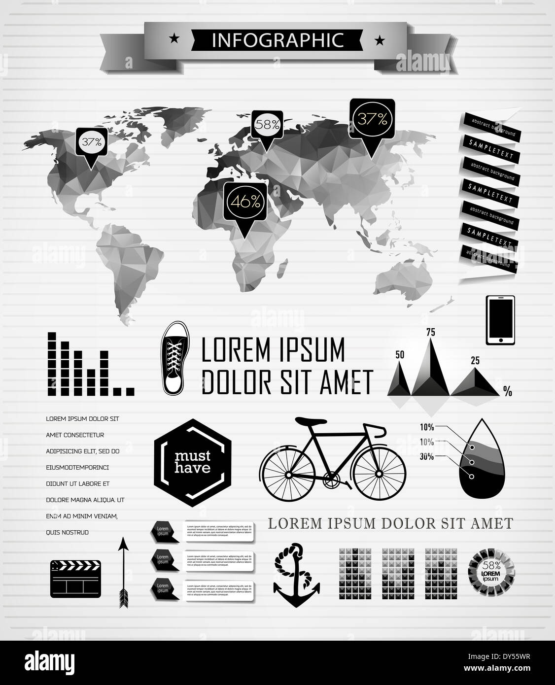 Set elements of infographics Stock Photo - Alamy
