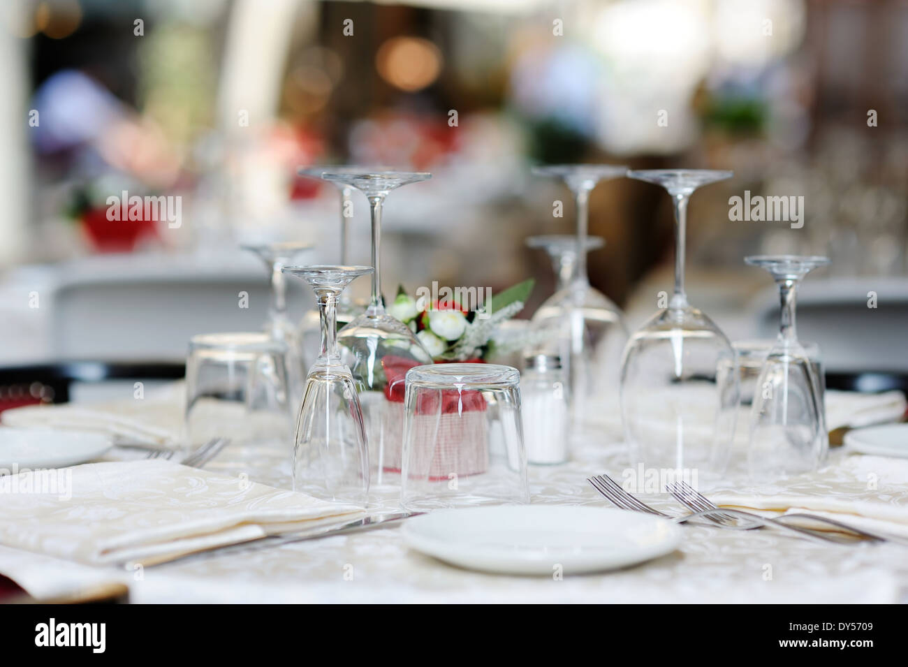 Table set for an event party or dinner Stock Photo - Alamy