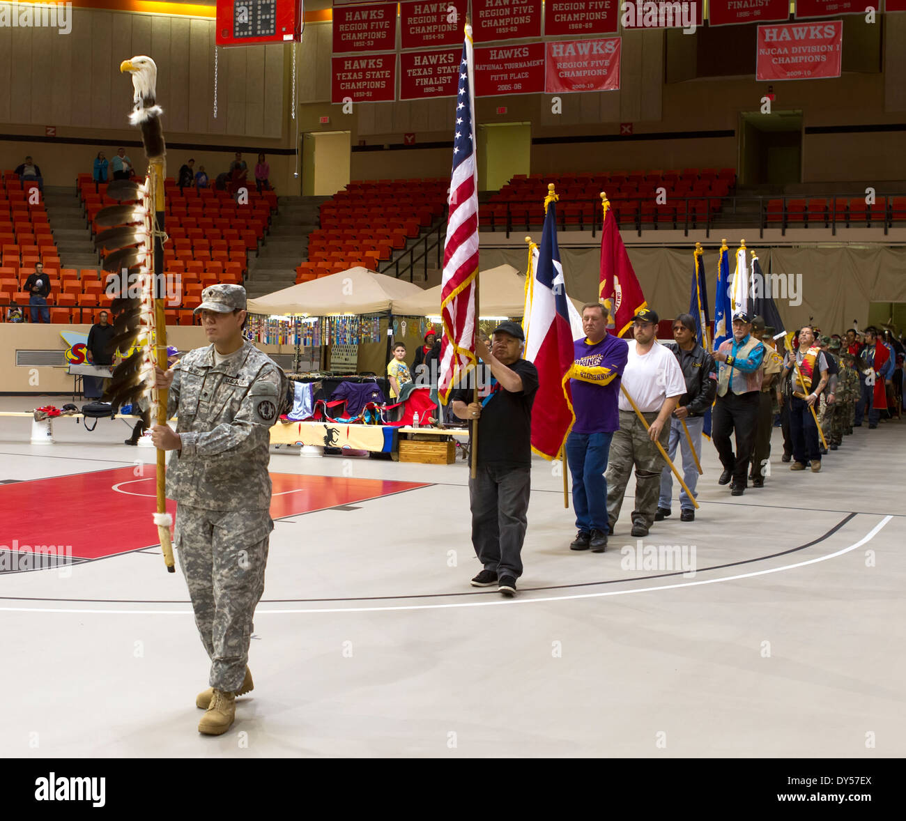 Pow wow grand entry flags hi-res stock photography and images - Alamy