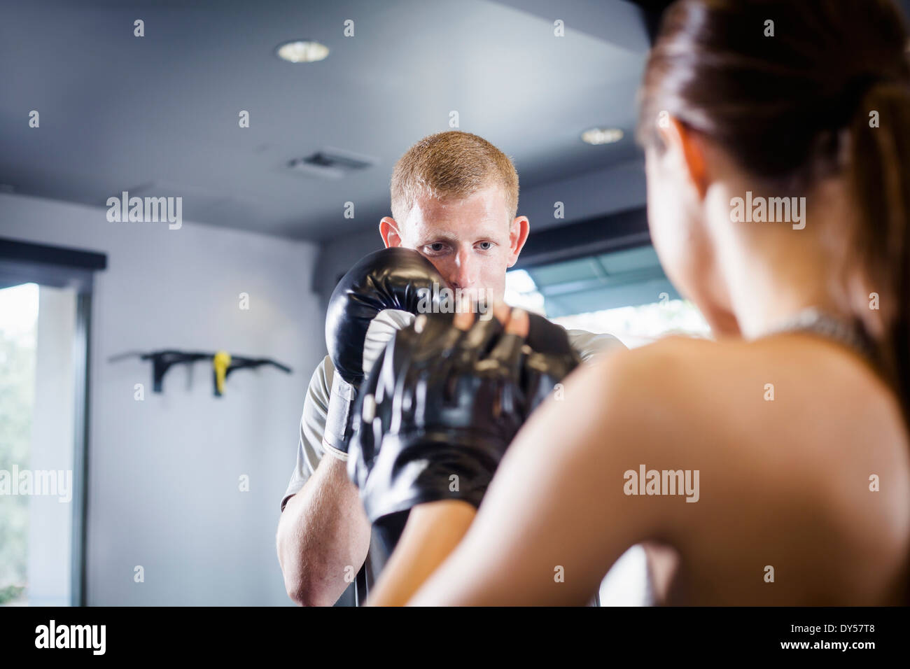 Kickboxers in training Stock Photo - Alamy