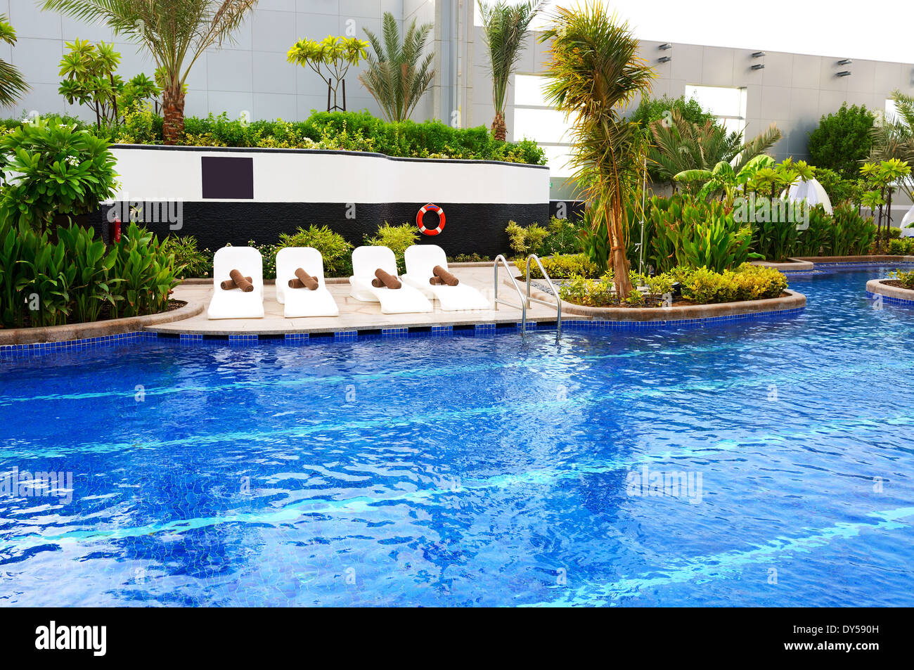 The swimming pool on skyscraper, Dubai, UAE Stock Photo - Alamy
