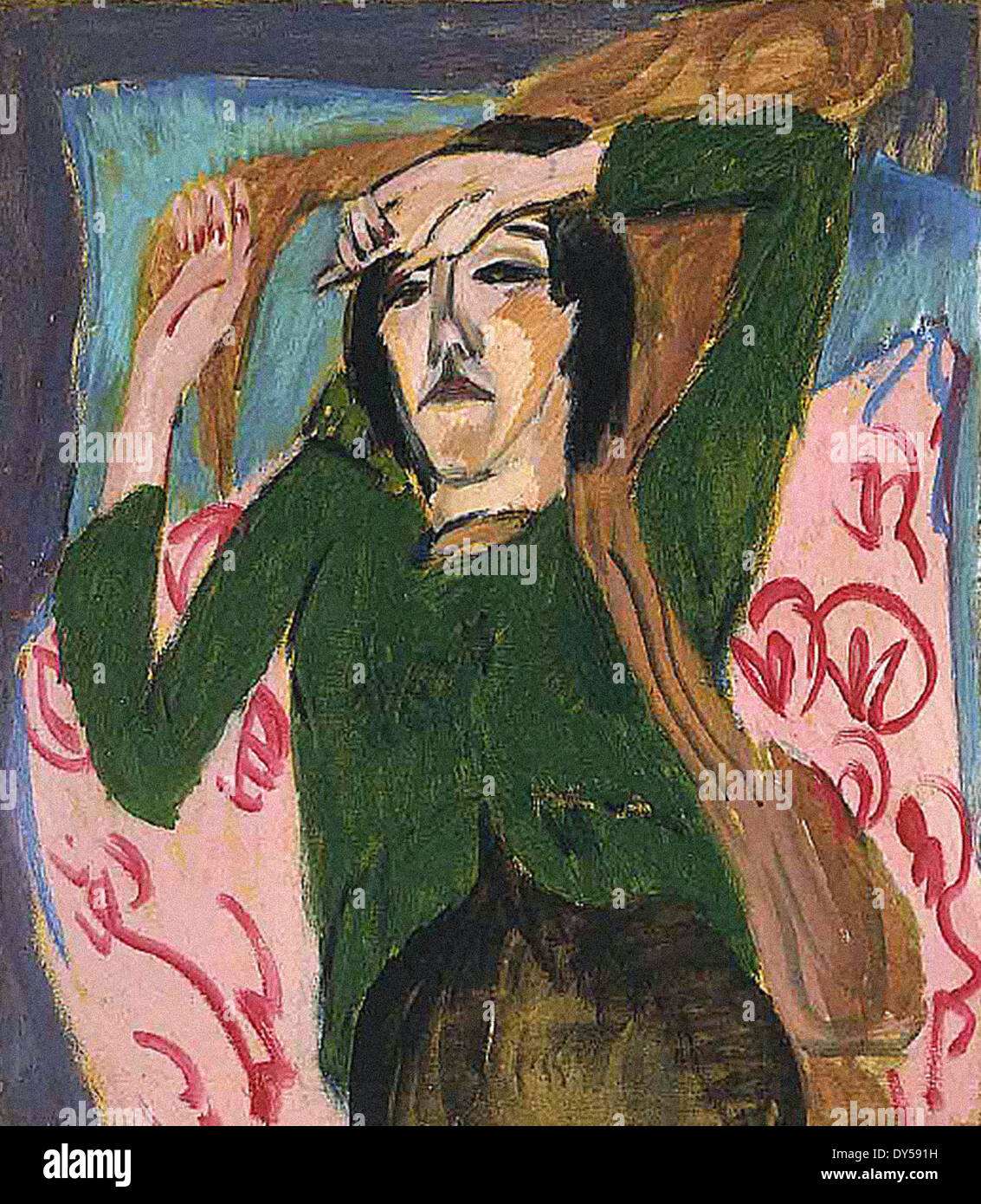 Ernst Ludwig Kirchner Woman in a Green Blouse Stock Photo - Alamy