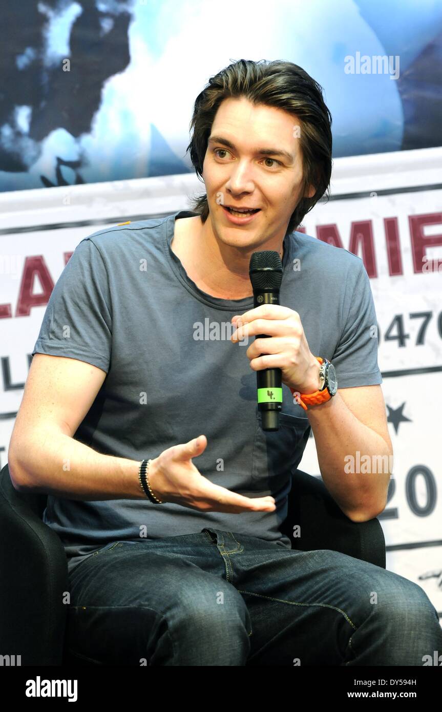 Cologne, Germany. 04th Apr, 2014. The British actor James Phelps, who ...