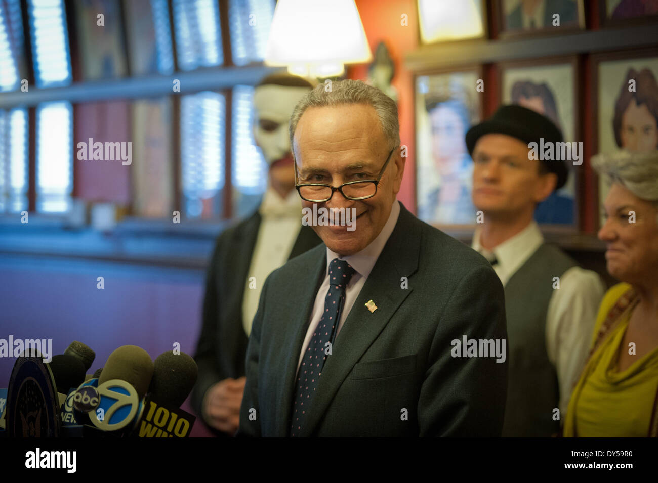 Manhattan, New York, USA. 7th Apr, 2014. Senator CHARLES SCHUMER joined ...