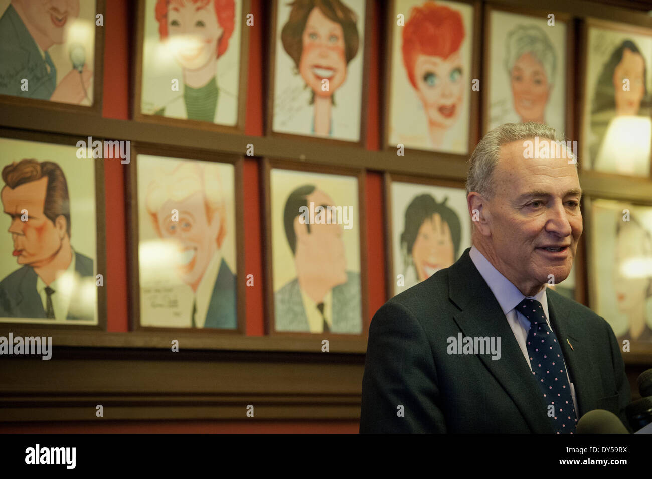 Manhattan, New York, USA. 7th Apr, 2014. Senator CHARLES SCHUMER joined ...