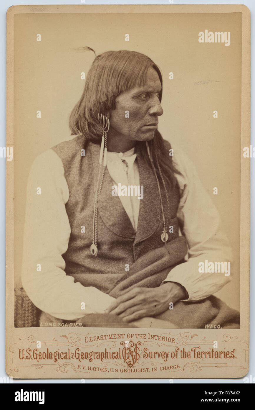 This image shows a Native American man from the Waco tribe wearing ...