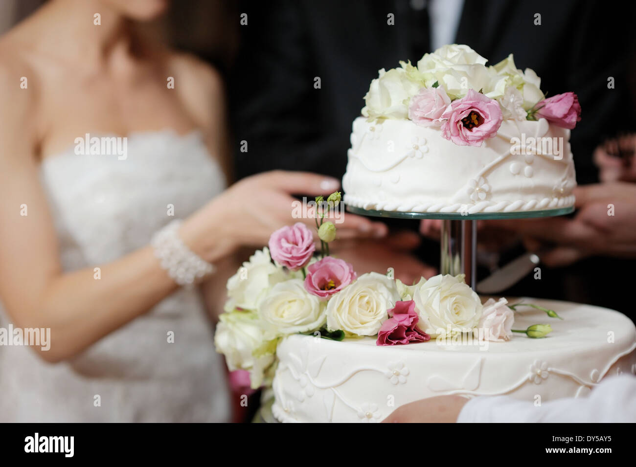 Male hands cutting chocolate cake hi-res stock photography and images ...
