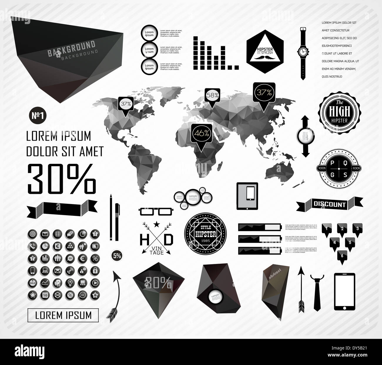 elements of info graphics Stock Photo - Alamy