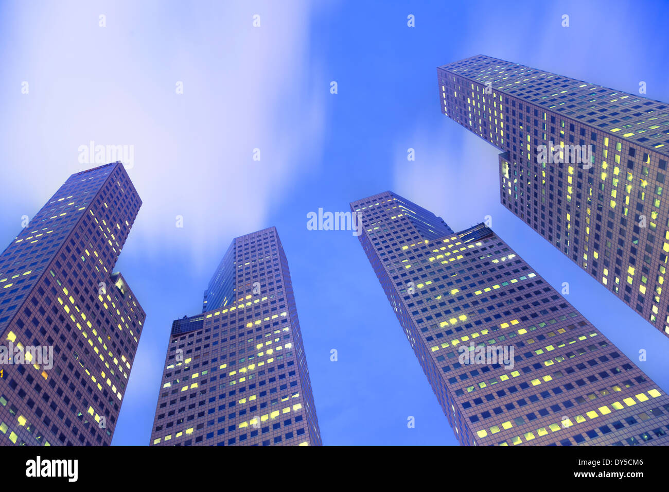 Singapore downtown buildings composition Stock Photo - Alamy