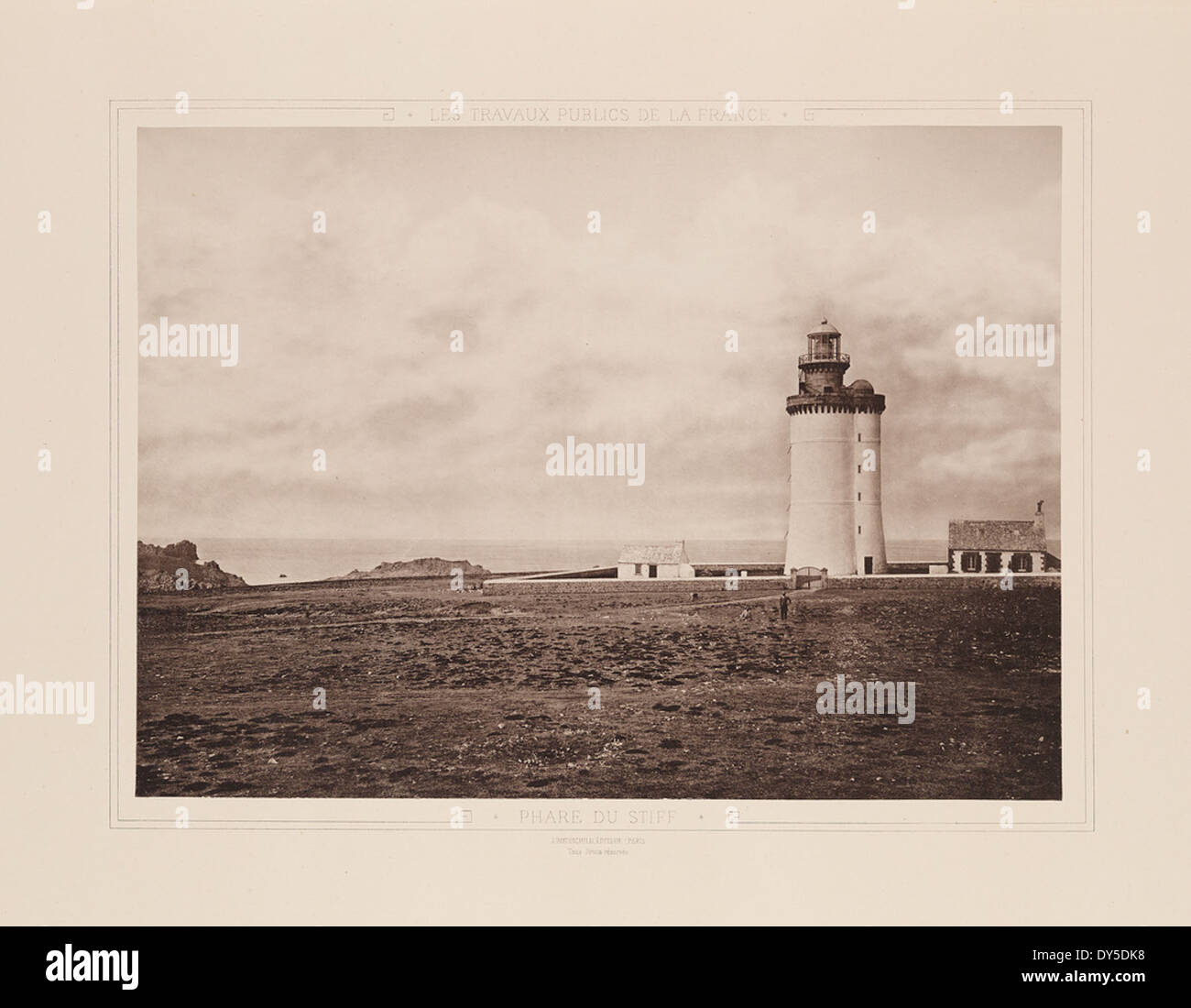 The Phare du Stiff lighthouse in Finistère, France, is an important ...