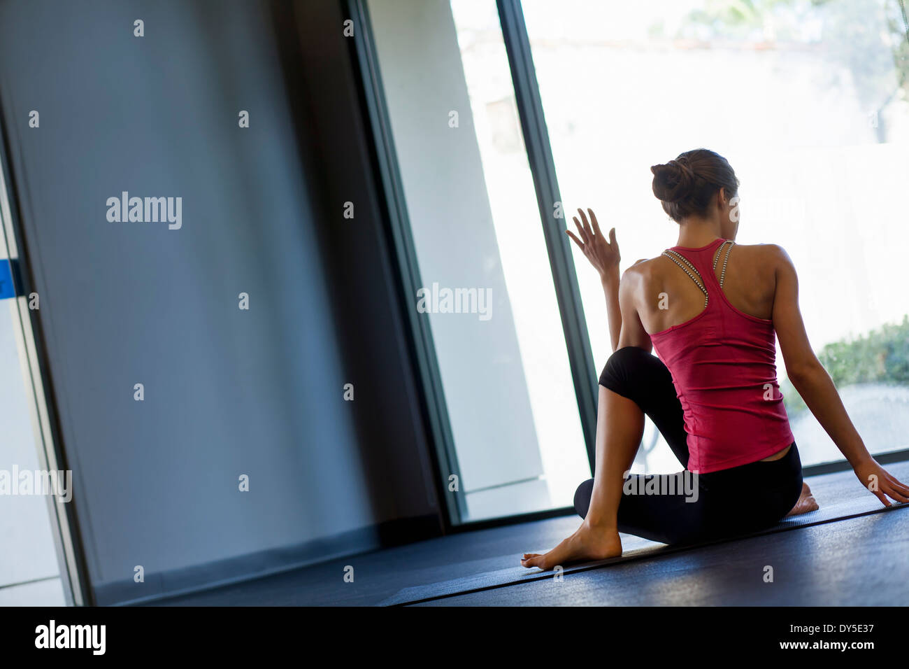 Woman yoga pose hi-res stock photography and images - Alamy