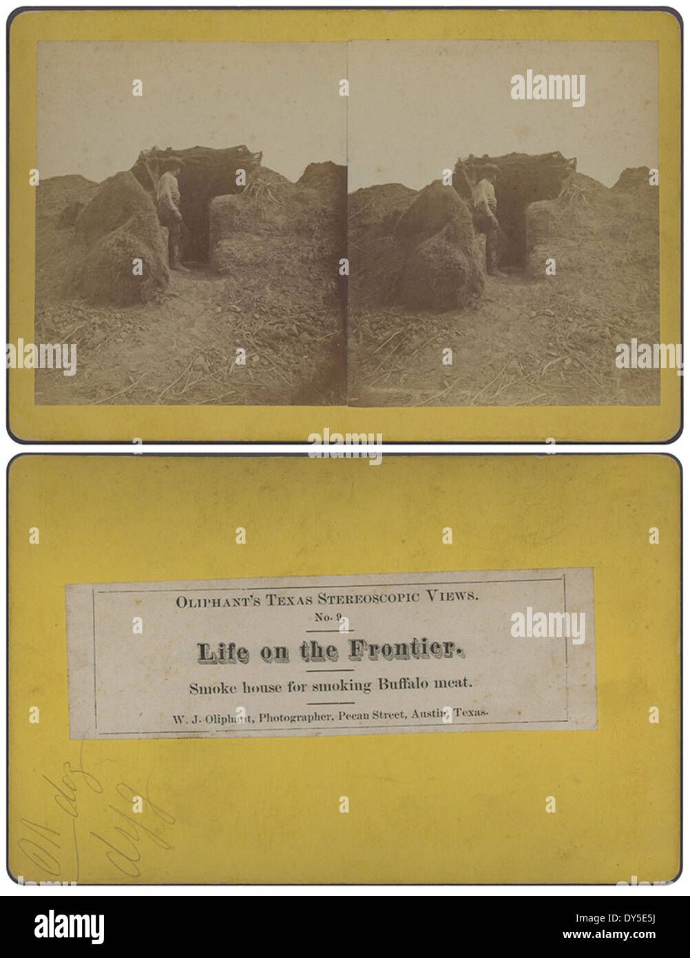 This smokehouse, used for smoking buffalo meat, is part of a historical ...