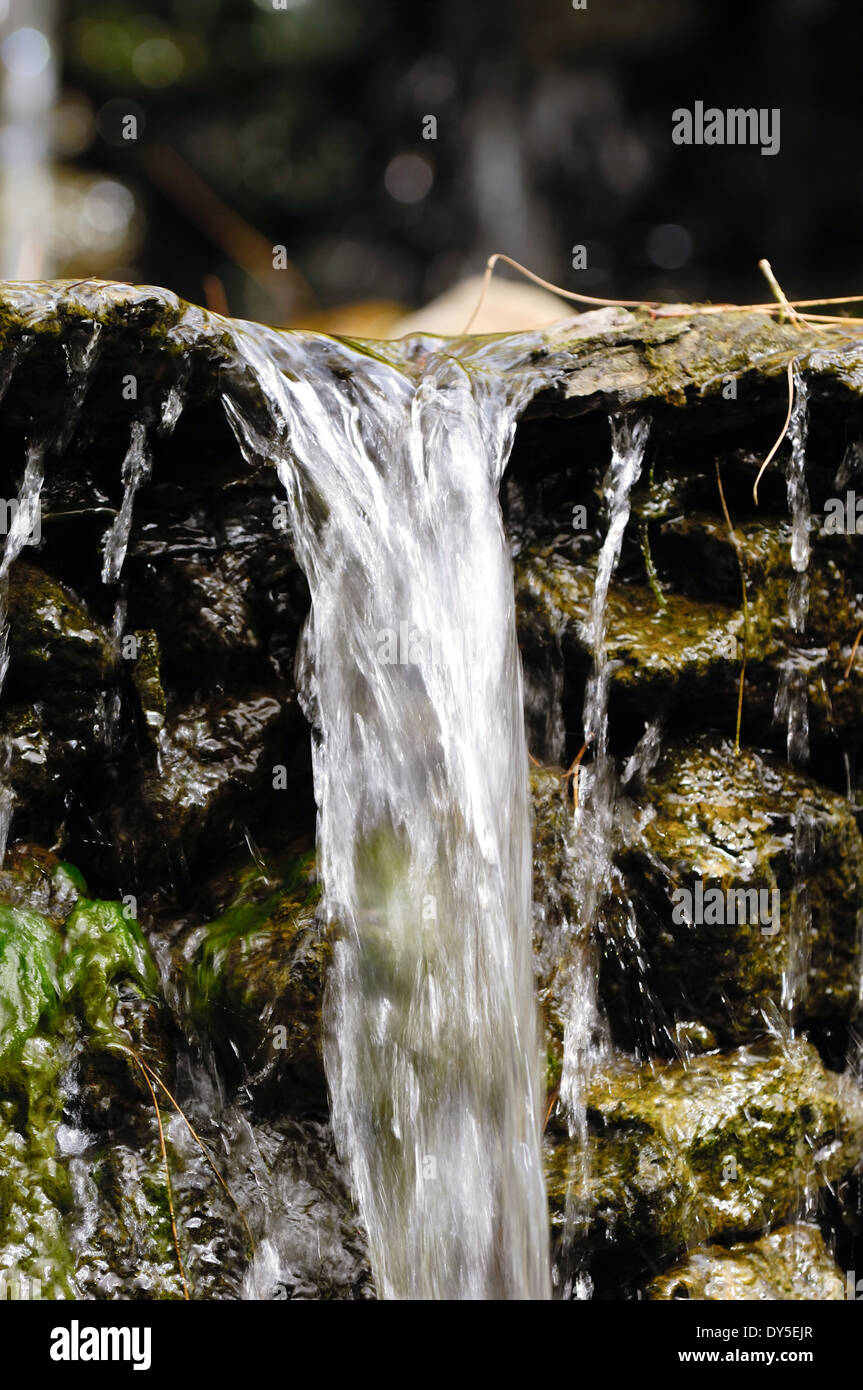 Small waterfall. Note the water is in motion blur Stock Photo - Alamy