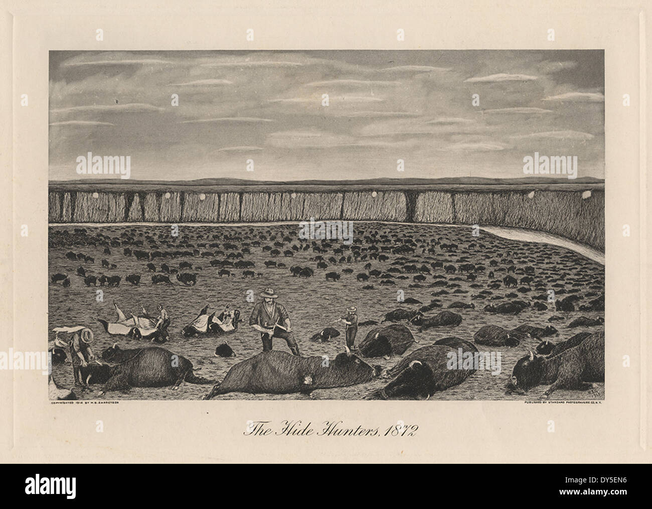 The Hide Hunters, depicted in 1872, were pioneers who hunted bison on ...