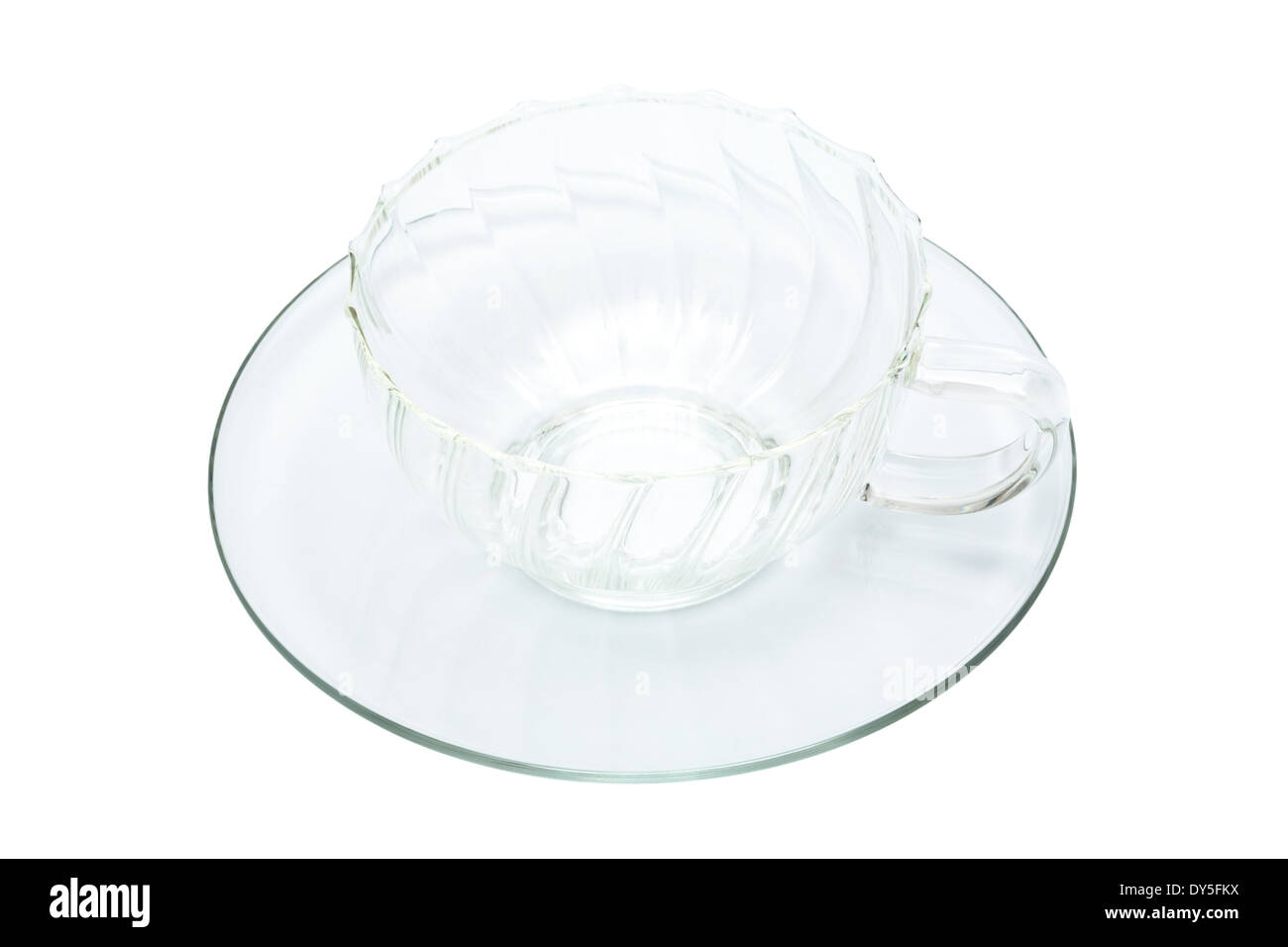 Beautiful glass cup on a white background Stock Photo - Alamy