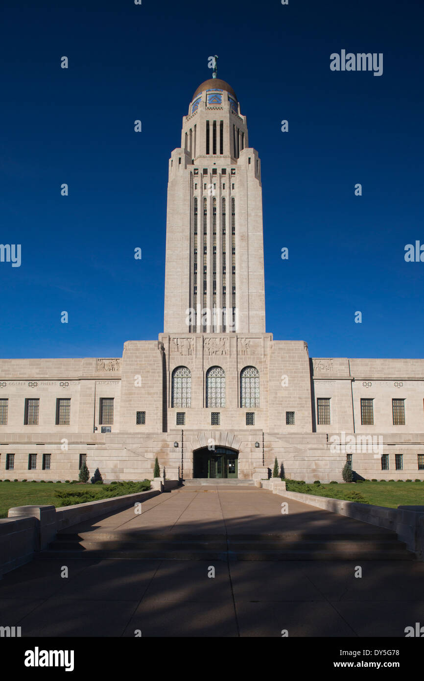 USA, Nebraska, Lincoln, Nebraska State Capitol exterior Stock Photo - Alamy