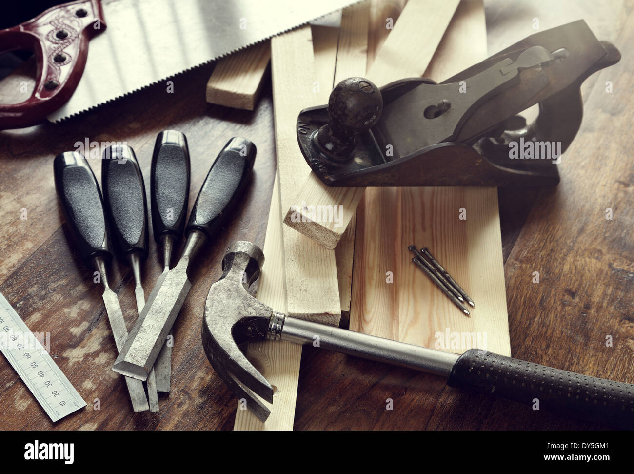 Old construction tools hi-res stock photography and images - Alamy