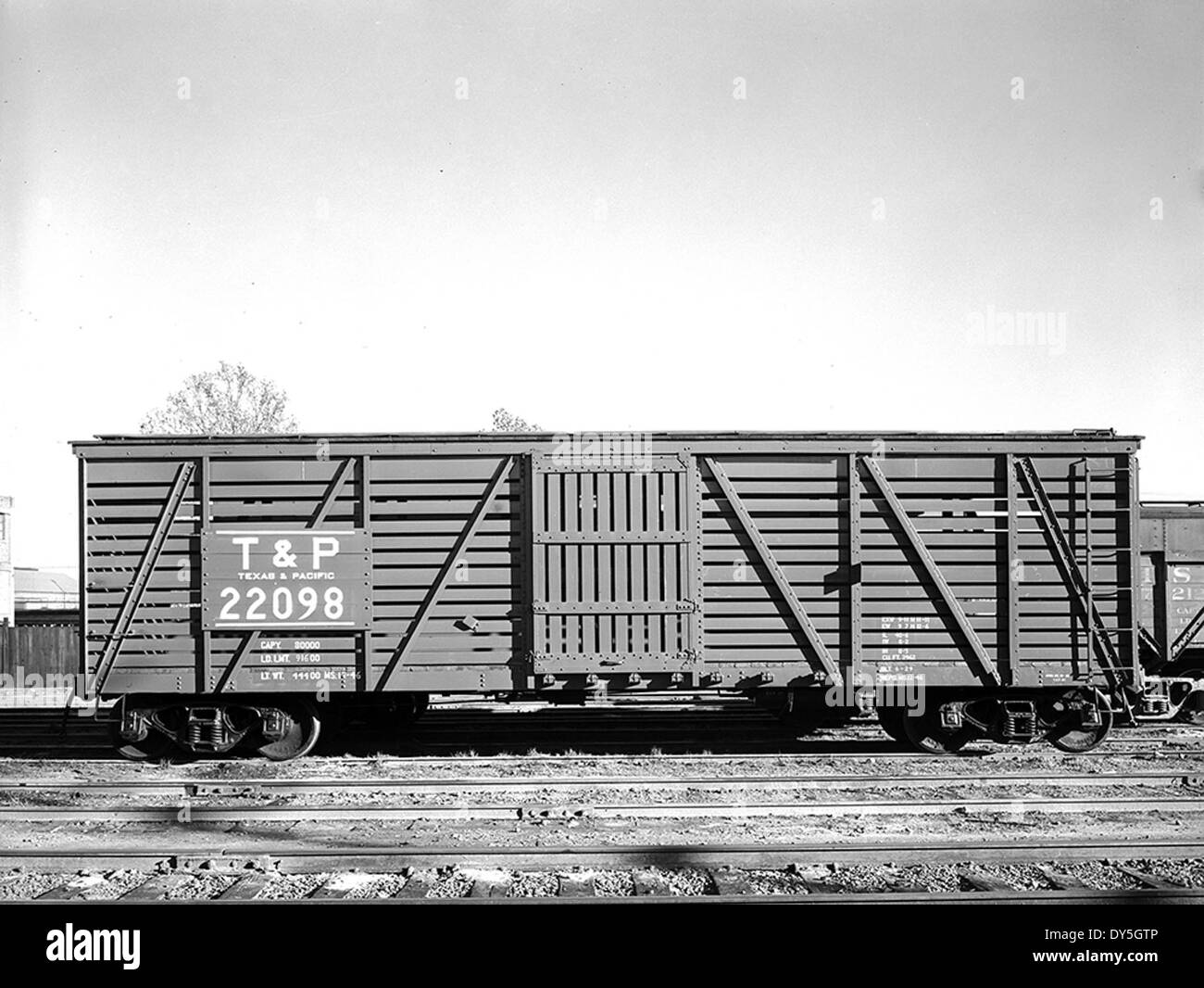Single railroad freight car Black and White Stock Photos & Images - Alamy