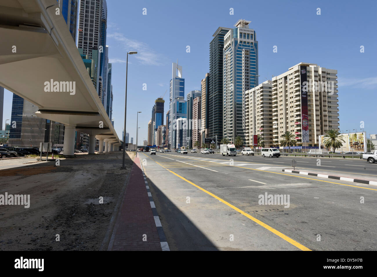 Modern Skyline by Sheikh Zayed Road, Dubai, United Arab Emirates, UAE ...
