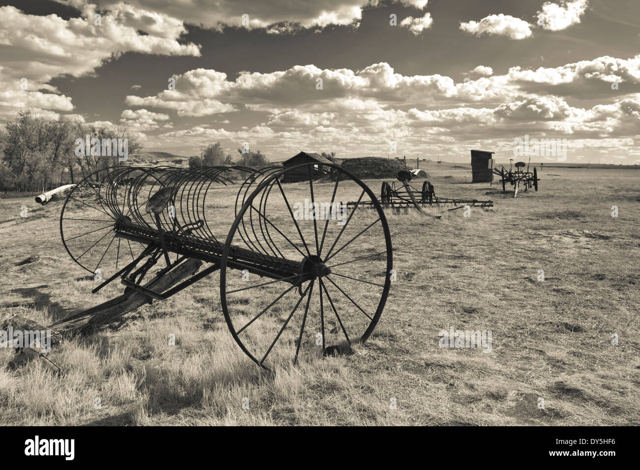 Antique hay raker hi-res stock photography and images - Alamy
