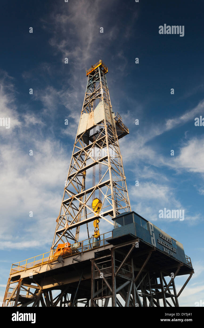 USA, Oklahoma, Elk City. Parker Drilling Rig 114, the world's largest ...