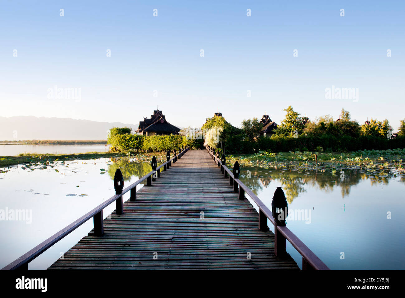 Myanmar, Inle lake, Garden Cottage Inle Resort Stock Photo - Alamy