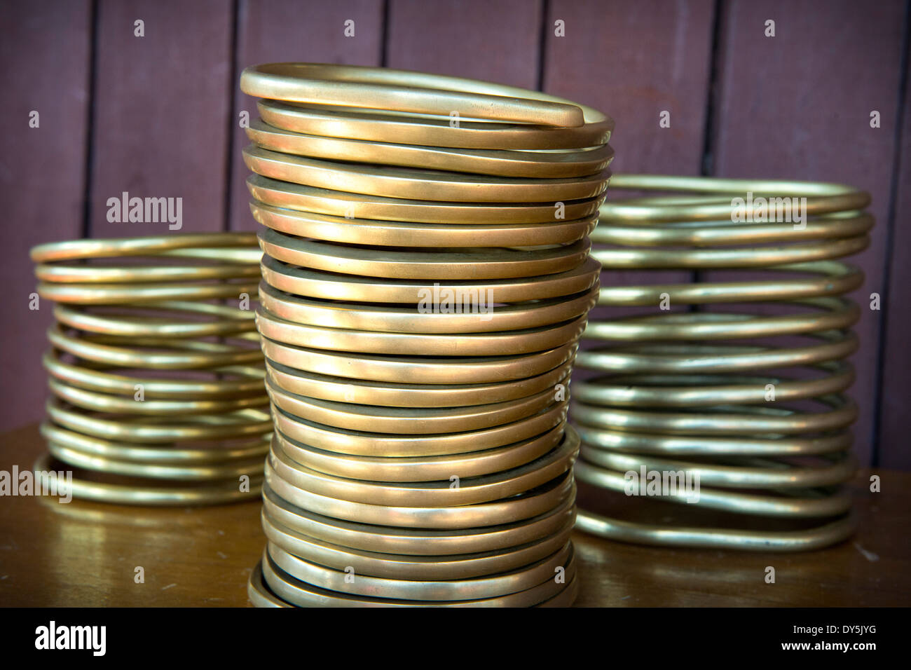 Myanmar, Inle lake, Padaung rings Stock Photo - Alamy