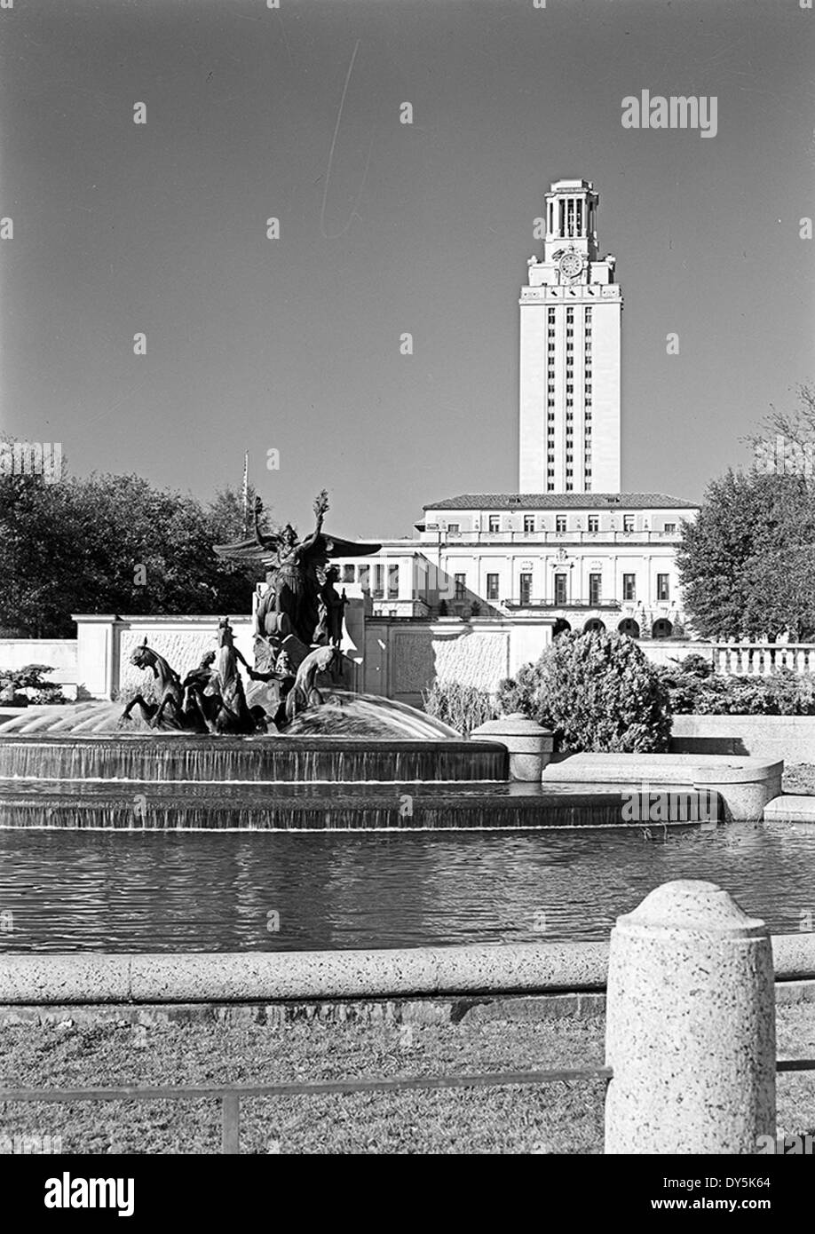 The Littlefield Fountain and the Tower at the University of Texas at ...