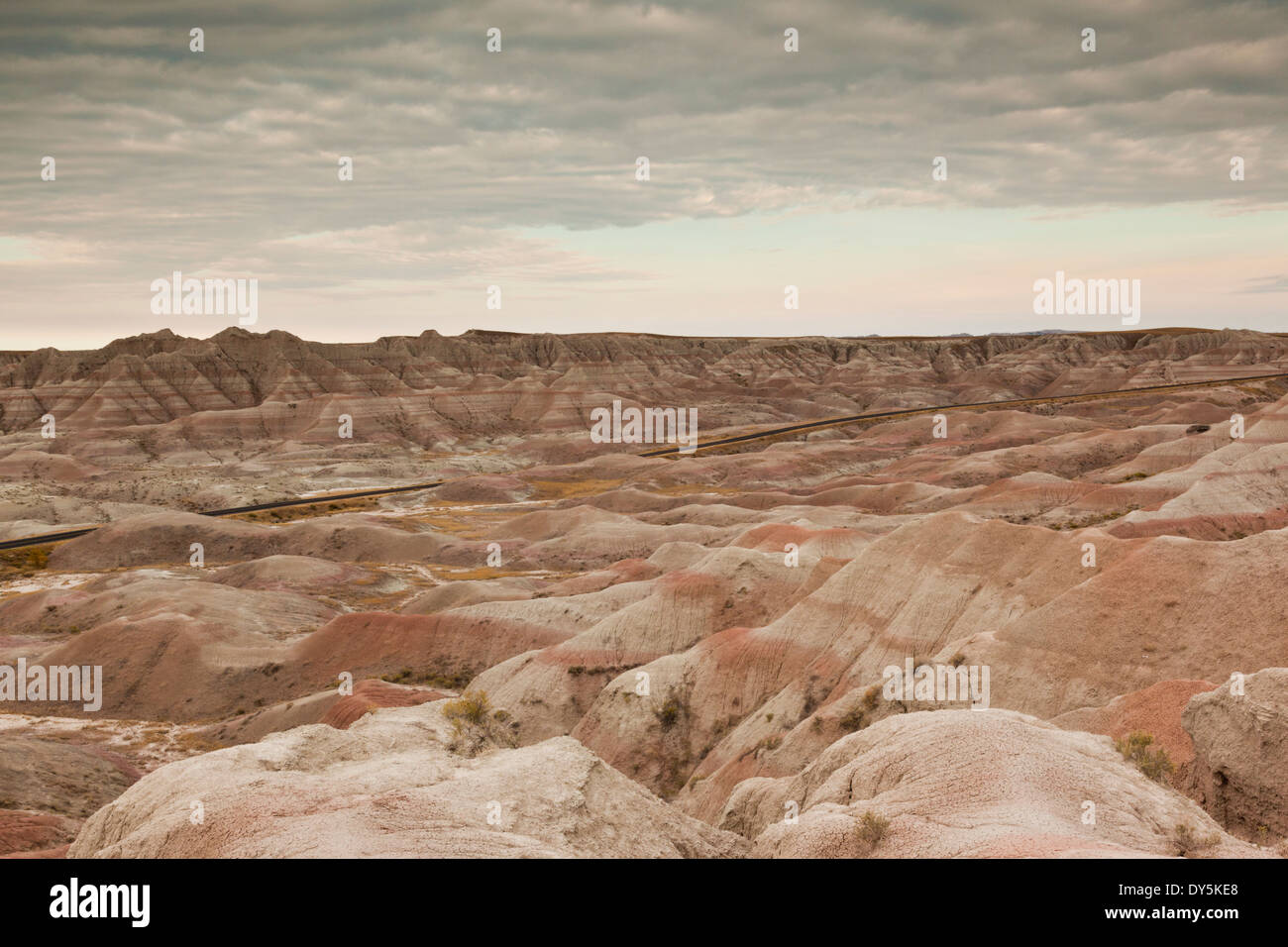 USA, South Dakota interior, Badlands National Park at dawn Stock Photo ...