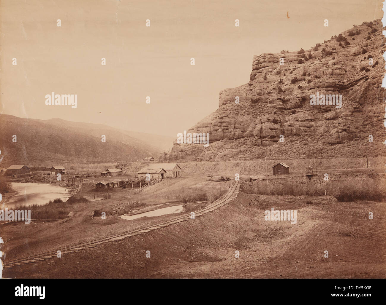 This image shows a westward view of Echo City, Utah, highlighting its ...