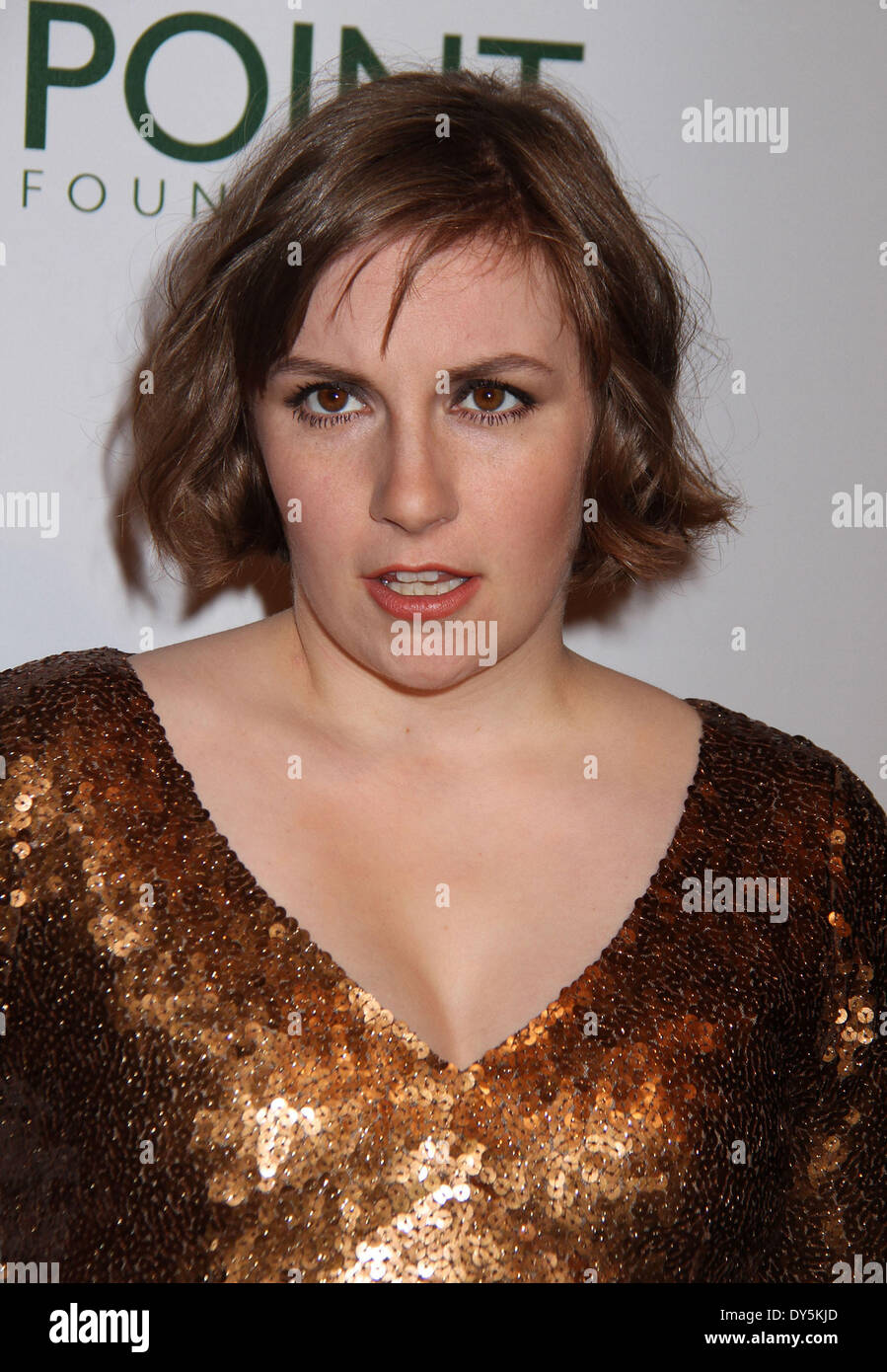 New York, New York, USA. 7th Apr, 2014. Actress LENA DUNHAM arrives at ...