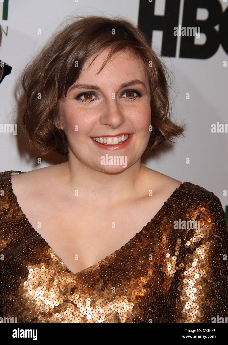New York, New York, USA. 7th Apr, 2014. Actress LENA DUNHAM arrives at ...