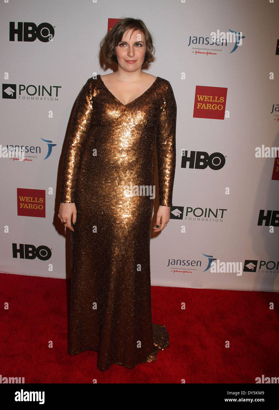 New York, New York, USA. 7th Apr, 2014. Actress LENA DUNHAM arrives at ...
