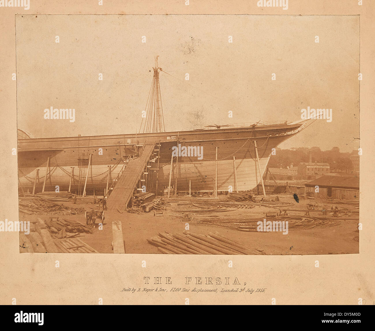 The Persia, built by R. Napier & Sons in 1855, was a steamship with a ...