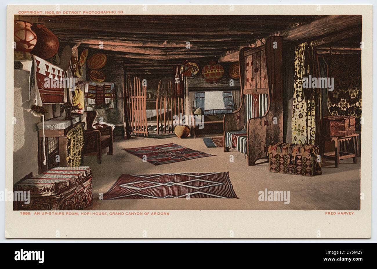 An upstairs room in the Hopi House at the Grand Canyon of Arizona ...