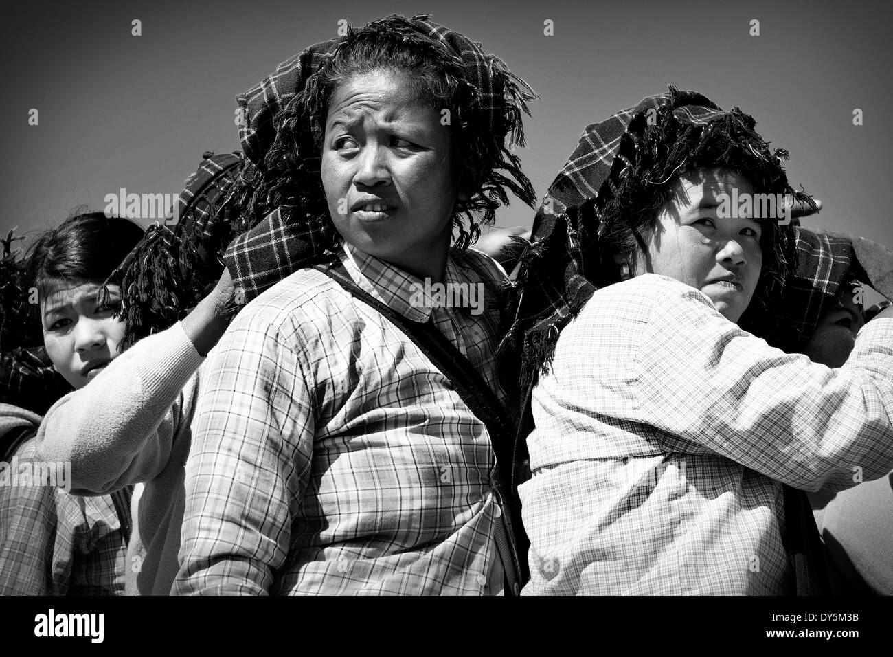 Myanmar, Inle lake, Pa O women tribe Stock Photo - Alamy