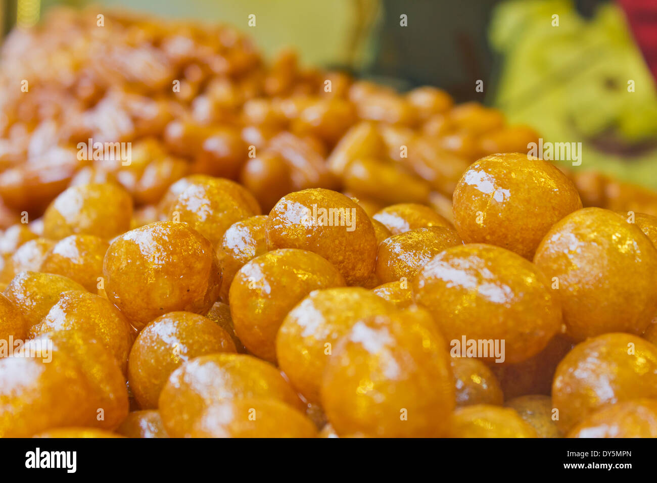 Turkish sweets from the semolina in sugar syrup Stock Photo - Alamy