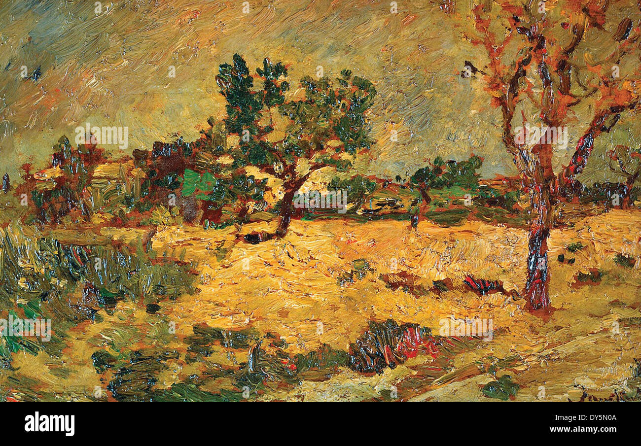 Adolphe Monticelli Orchard in Provence Stock Photo - Alamy