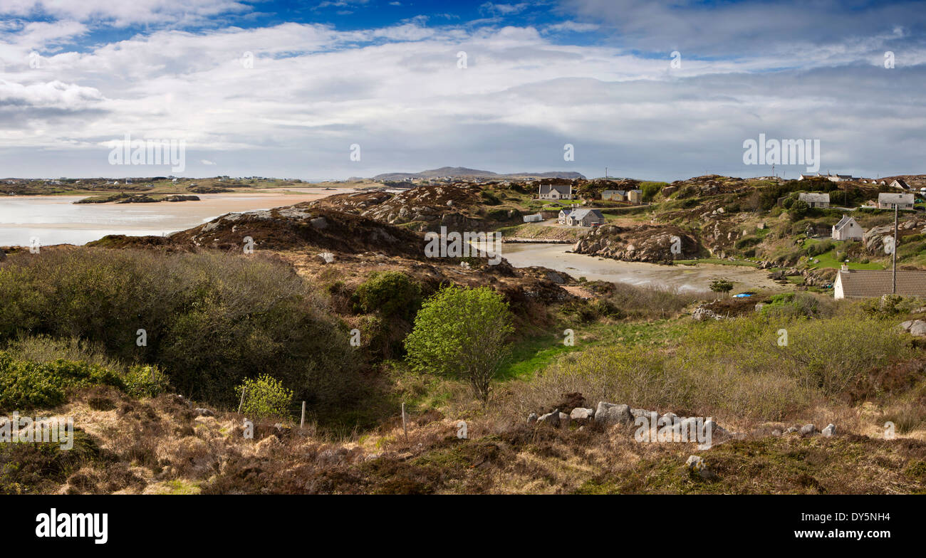 Ireland, Co Donegal, The Rosses Kincasslagh, panoramic view of Atlantic ...