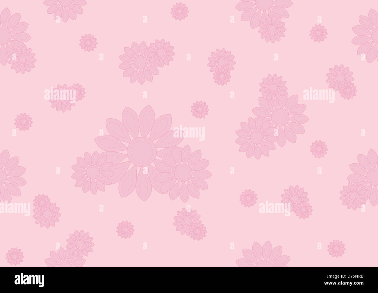 Seamless pink floral on a pink background vector illustration Stock ...