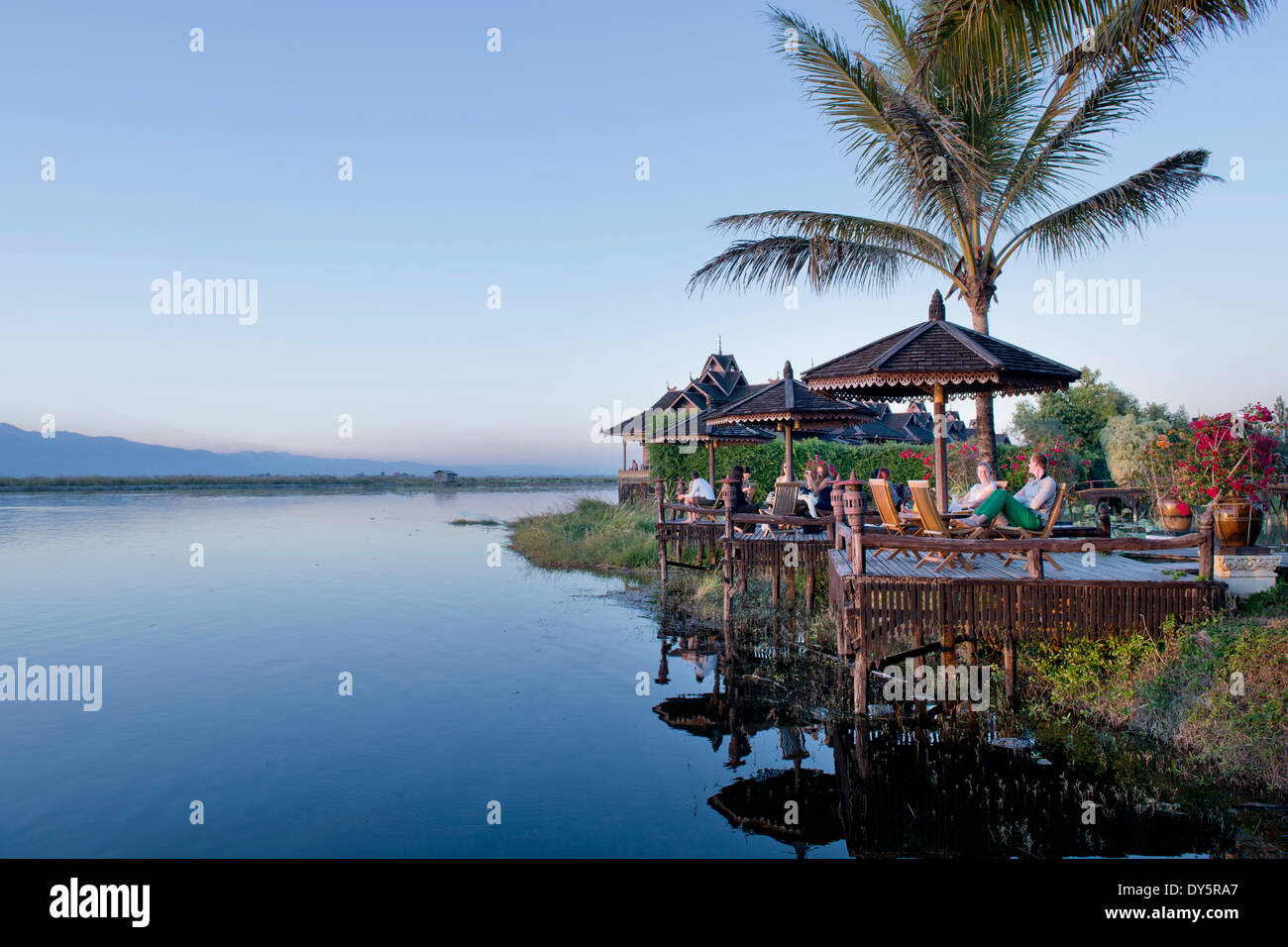 Myanmar, Inle lake, Garden Cottage Inle Resort Stock Photo - Alamy