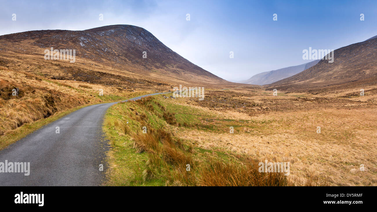 Ireland, Co Donegal, Glenveagh National Park, Glendowan, road through ...
