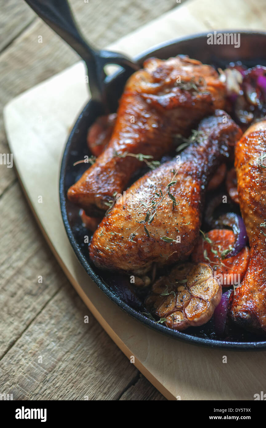 fried chicken legs with golden crust Stock Photo - Alamy