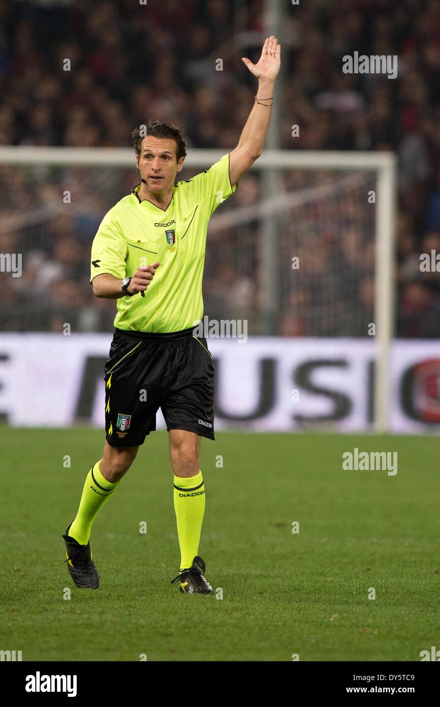 Genova, Italy. 7th Apr, 2014. Luca Banti (Referee) Football/Soccer ...