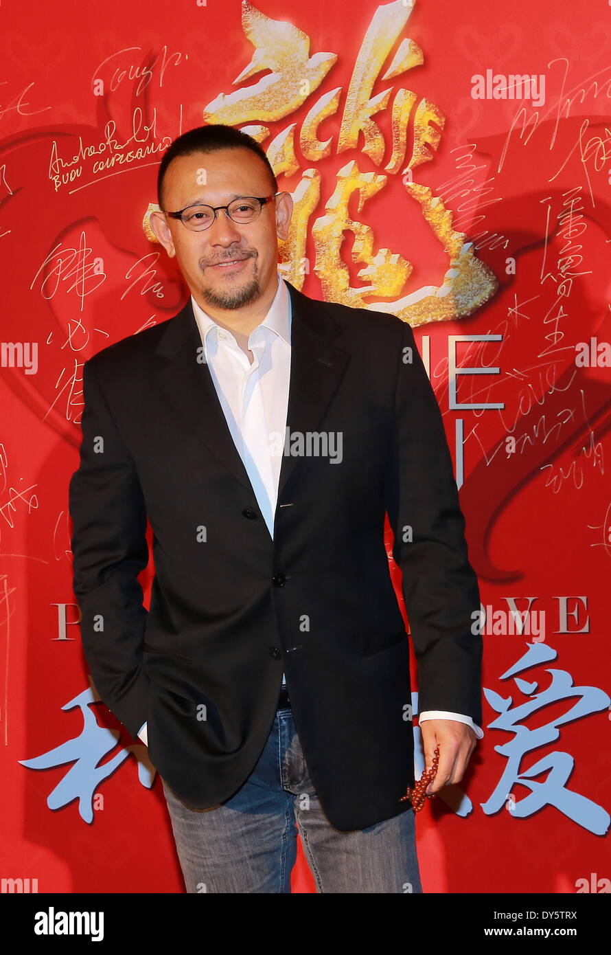 Beijing, China. 8th Apr, 2014. Actor Jiang Wen takes part in Jackie ...