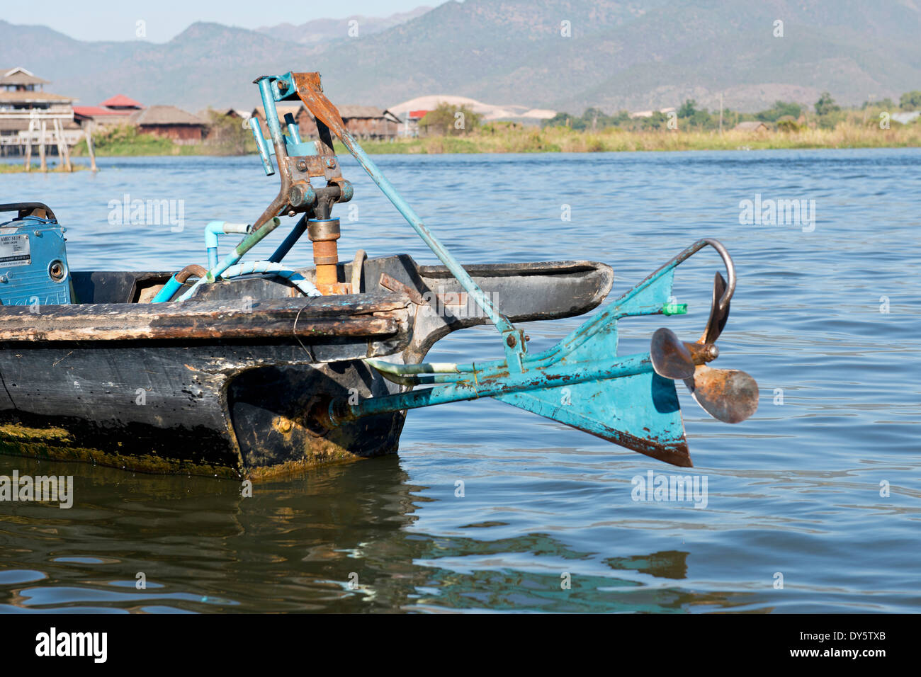 Myanmar, Inle lake, Traditional boat Stock Photo - Alamy